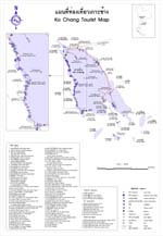 Carte interactive de Ko Chang (Thaïlande) avec la possibilité de ...